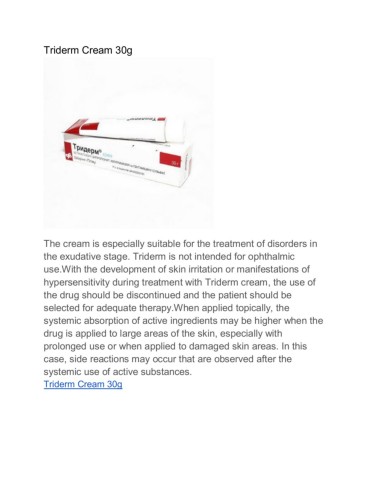 Triderm Cream 30g
