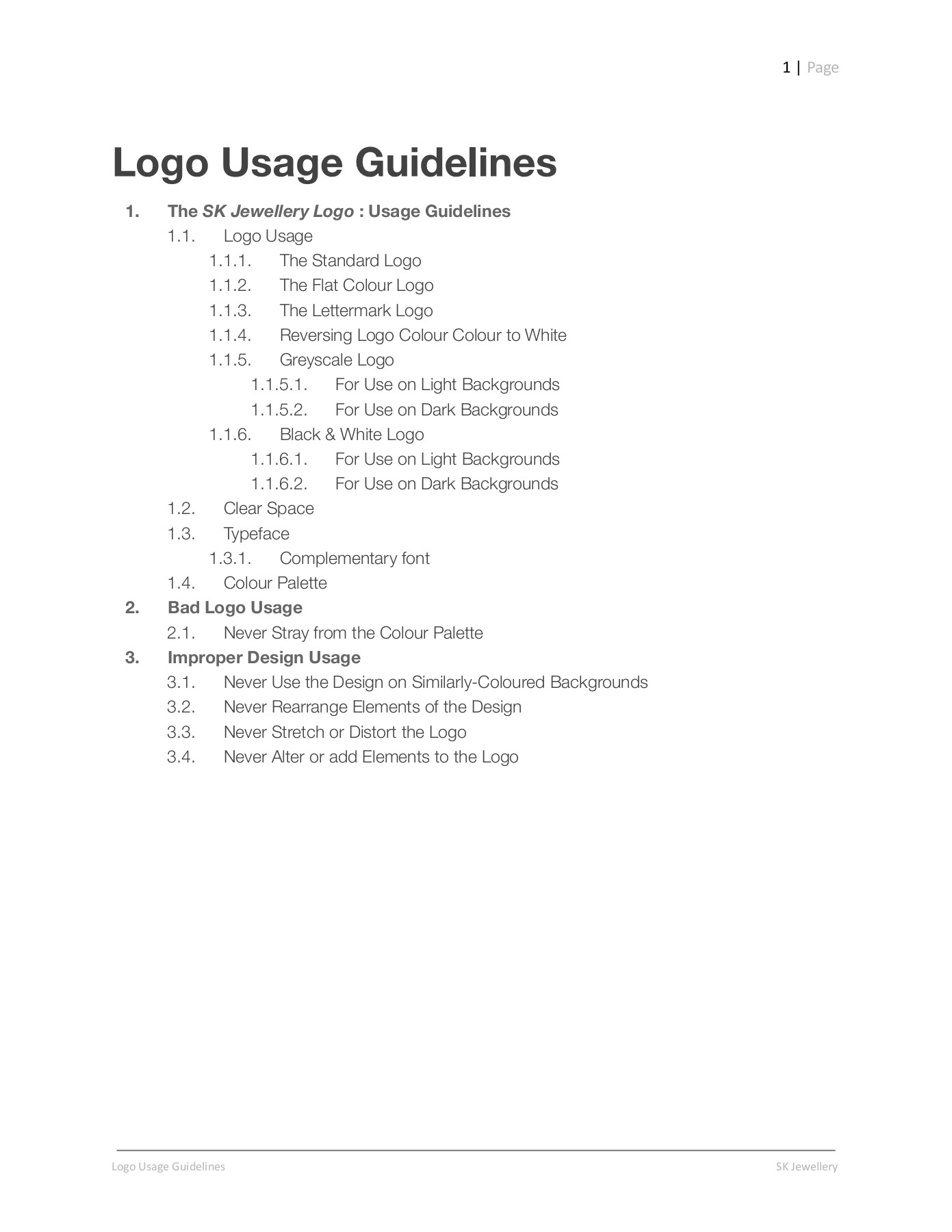 Sk Jewellery Logo Usage Guideline - Joshua Mascarina - Page 1 - 6 | Flip PDF Online | PubHTML5