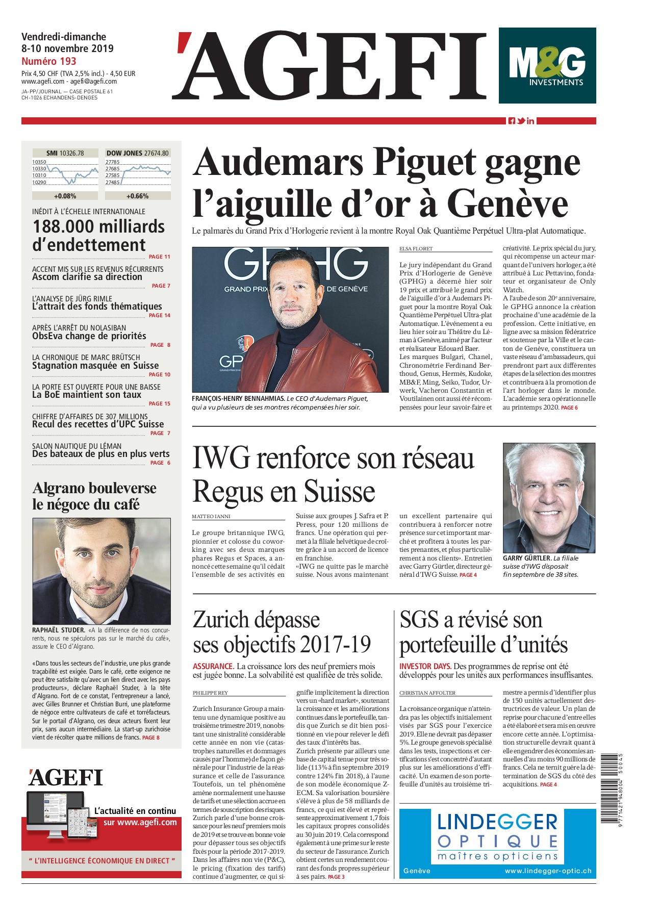 Agefi Quotidien 08.11.2019 - AGEFI - Page 1 - 20 | PDF Feuilletable en ...