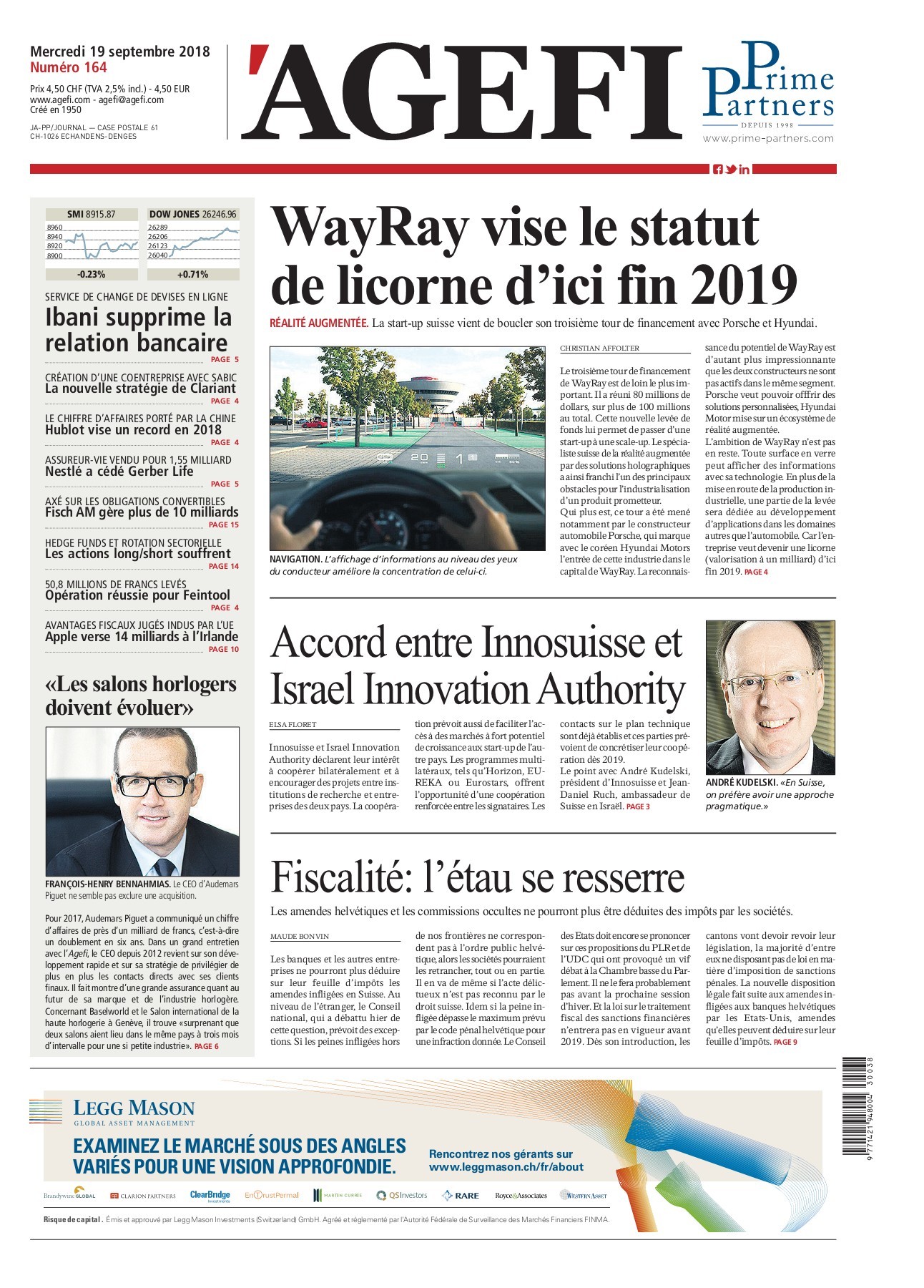 Agefi Quotidien 19.09.2018 - AGEFI - Page 1 - 20 | PDF Feuilletable en ...