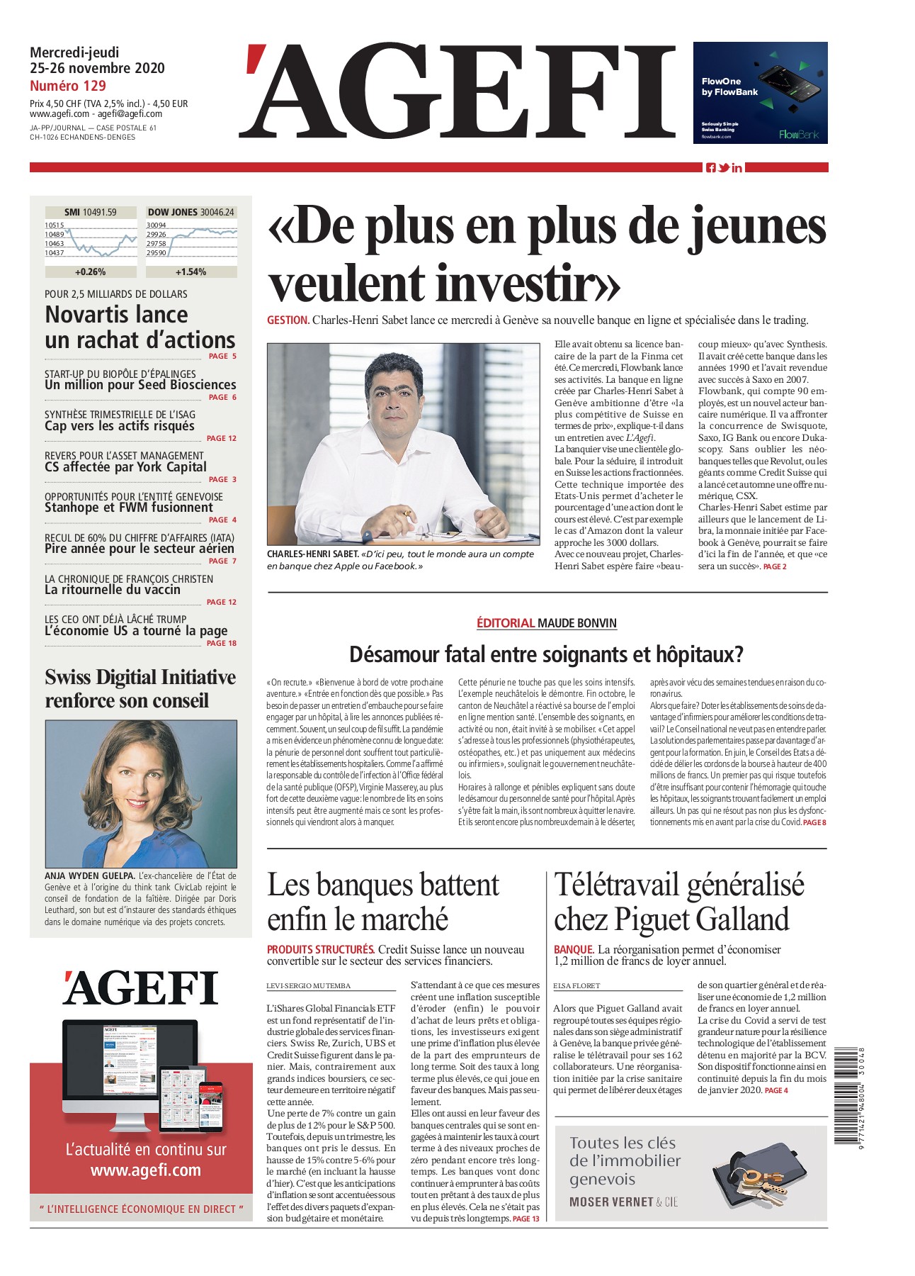AGEFI Quotidien 25.11.2020 - AGEFI - Page 1 - 18 | PDF Feuilletable en ...