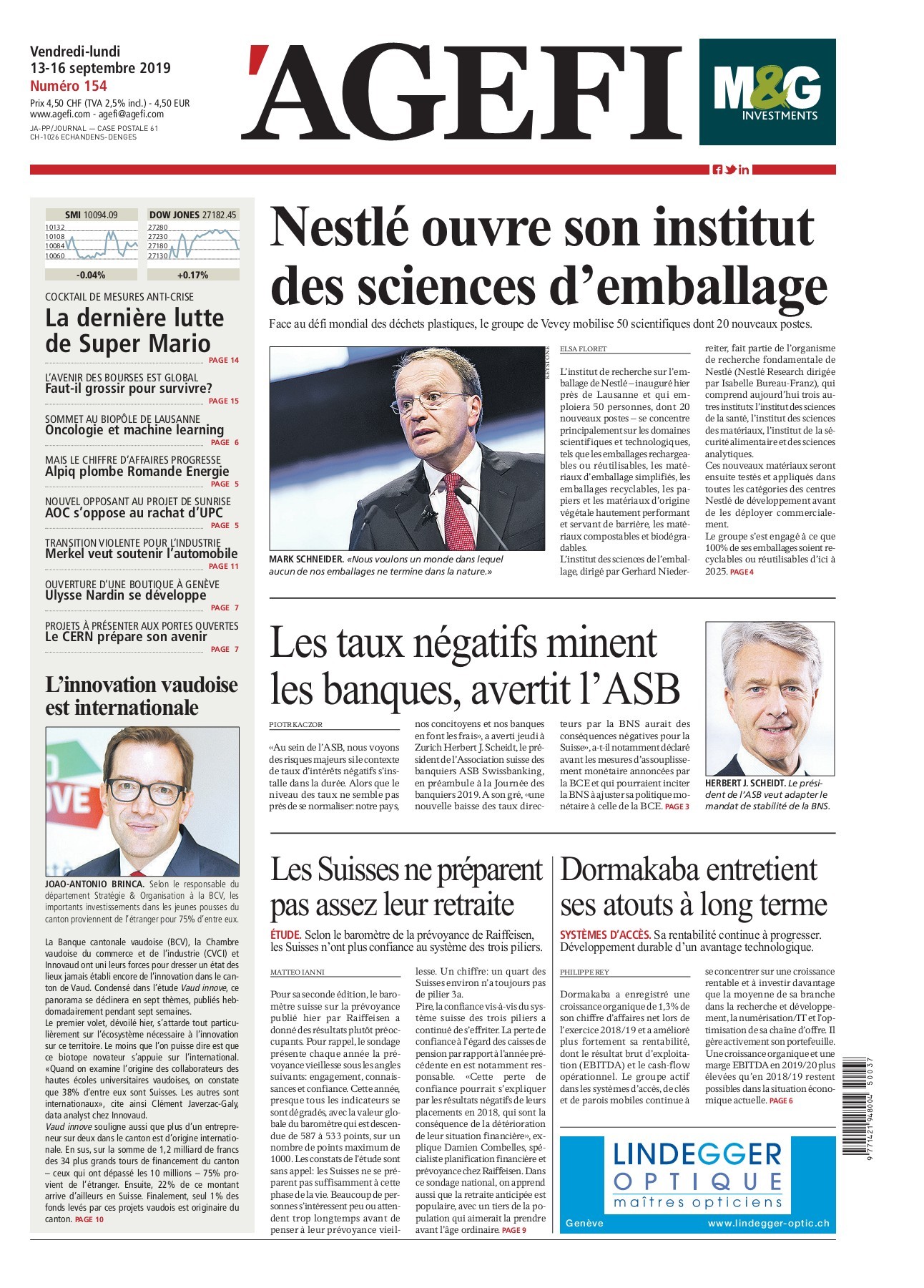 Agefi Quotidien 13.09.2019 - AGEFI - Page 1 - 20 | PDF Feuilletable en ...