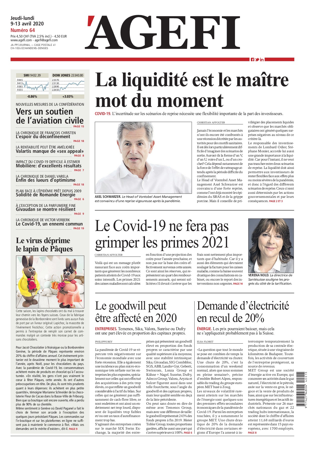 AGEFI Quotidien 09.04.2020 - AGEFI - Page 1 - 24 | PDF Feuilletable en ...