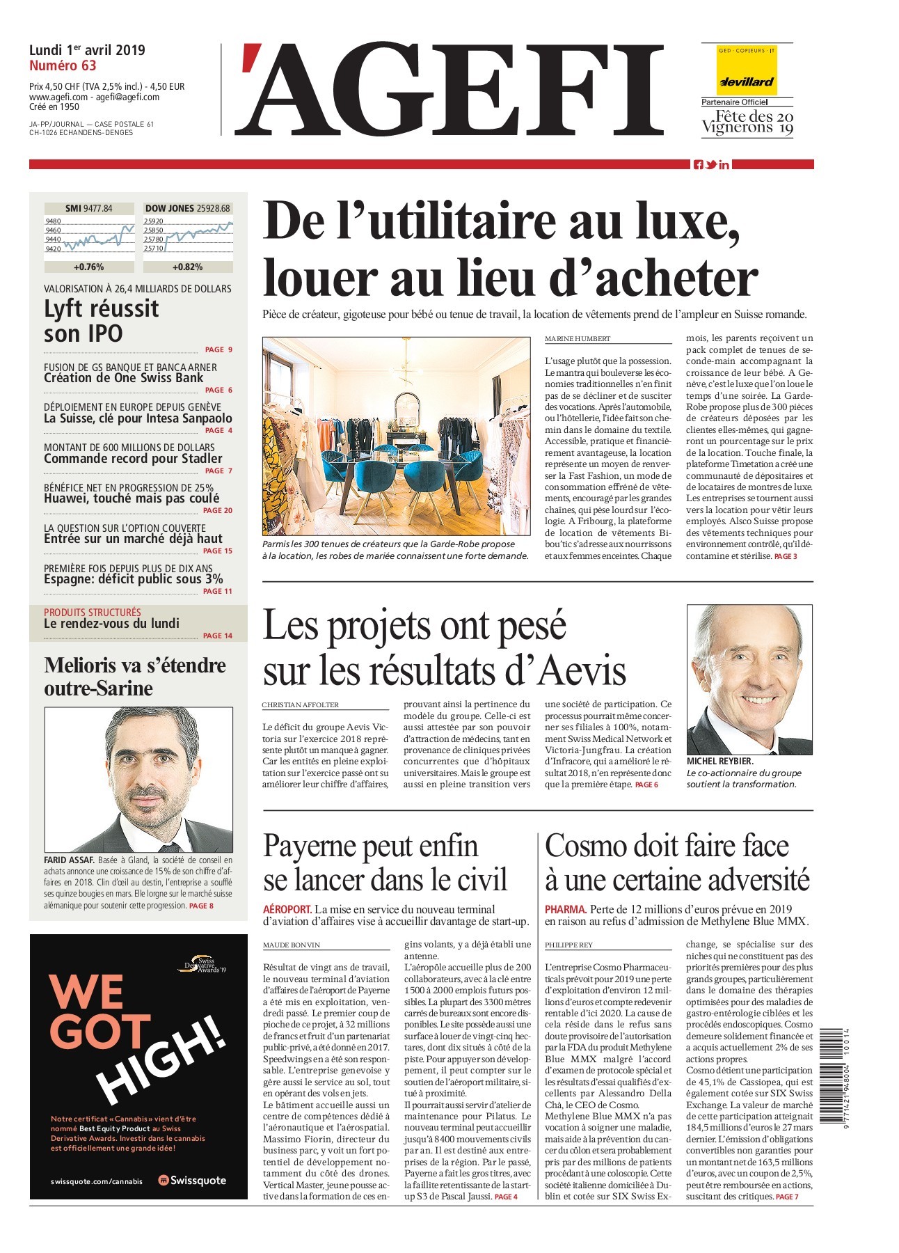 Agefi Quotidien 01.04.2019 - AGEFI - Page 1 - 20 | PDF Feuilletable en ...