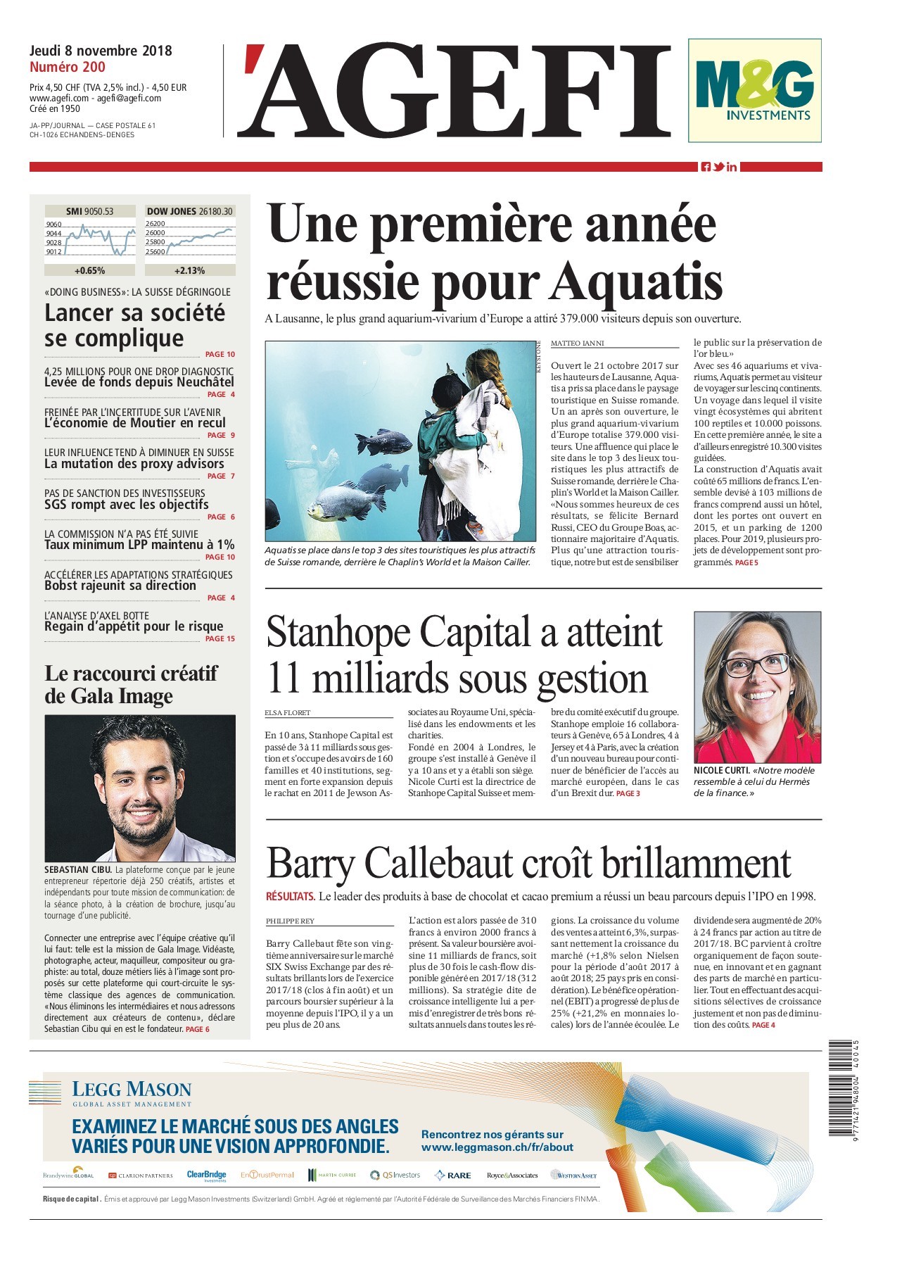 Agefi Quotidien 08.11.2018 - AGEFI - Page 1 - 20 | PDF Feuilletable en ...