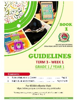 Guidelines Grade 1 / Year 1 - Book 1 - Term 3 - Week 1