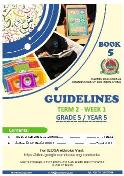 Guidelines Grade 5 / Year 5 - Book 5 - Term 2 - Week 1