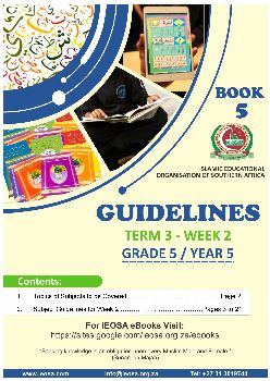 Guidelines Grade 5 / Year 5 - Book 5 - Term 3 - Week 2