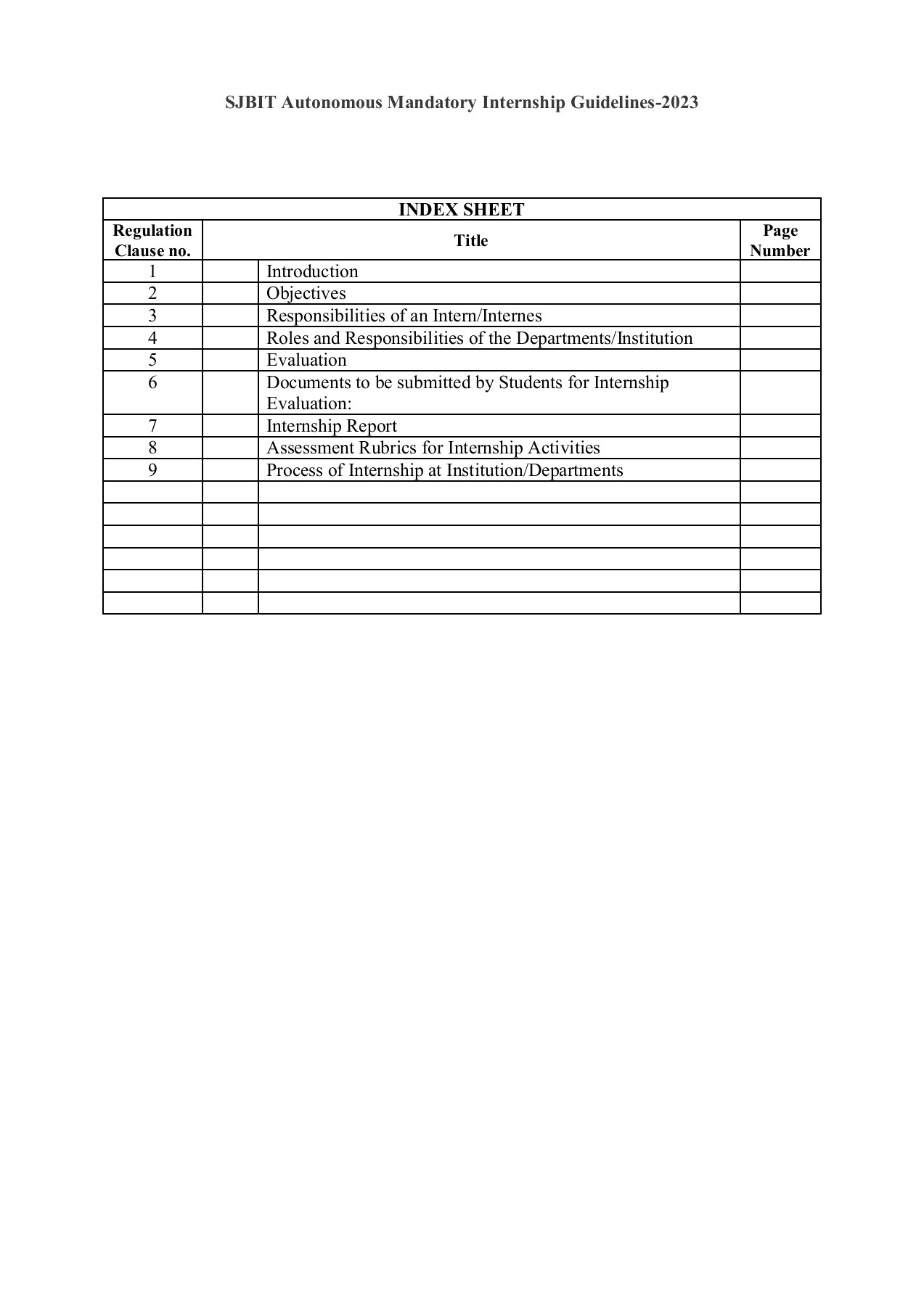 SJBIT Autonomous Mandatory Internship Guidelines updated - mohan sjbit ...