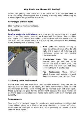 Why Should You Choose Still Roofing - marketing.zenroofing - Page 1 - 2 ...