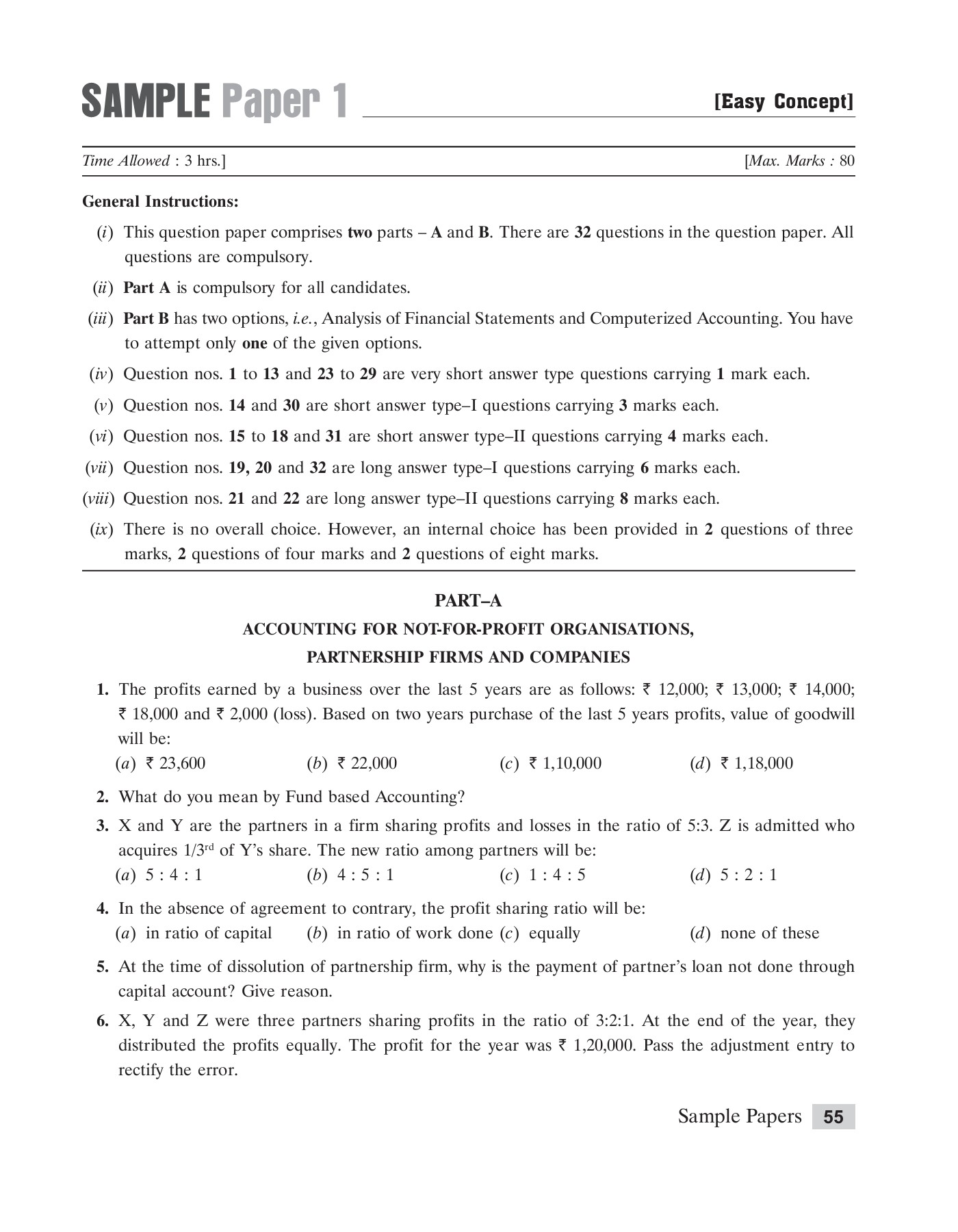 CBSE Sample Paper Accountancy - 12 EAD Sample - aniket - Page 2 | Flip ...