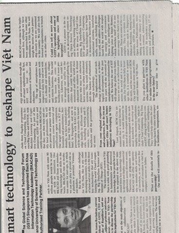 Smart Technology to reshape Viet Nam - Anton Ravindran