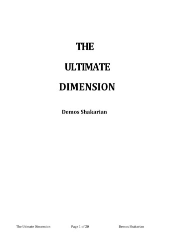 The-Ultimate-Dimension-Booklet - VOICE - Page 1 - 20 | Flip PDF Online ...