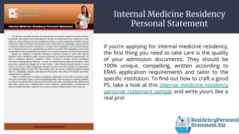 Residency Application Personal Statement Samples - Residency Personal ...