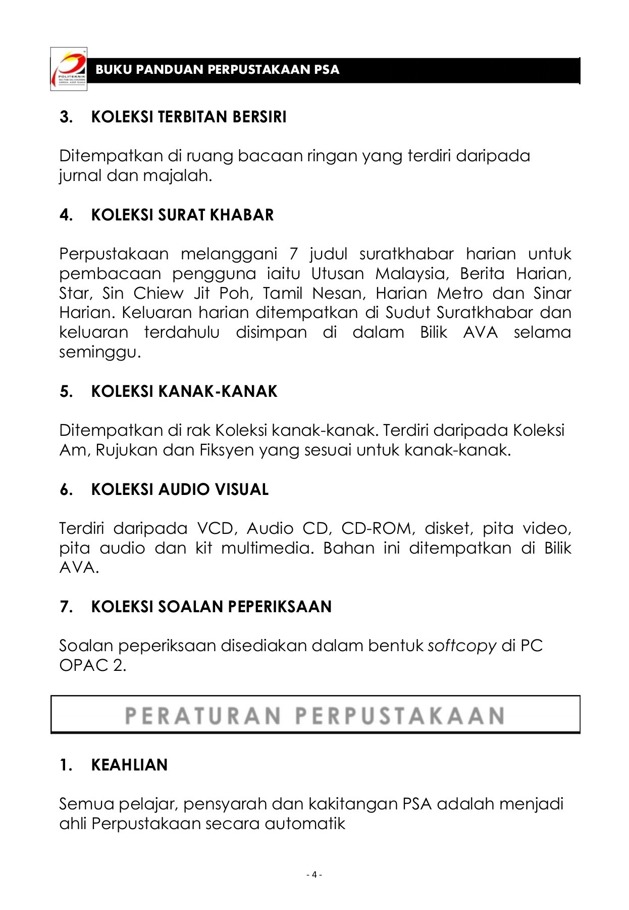 BUKU PANDUAN PERPUSTAKAAN PSA WORD 2017 - ctazieeta - Muka Surat 5 | Membalik PDF Dalam talian ...