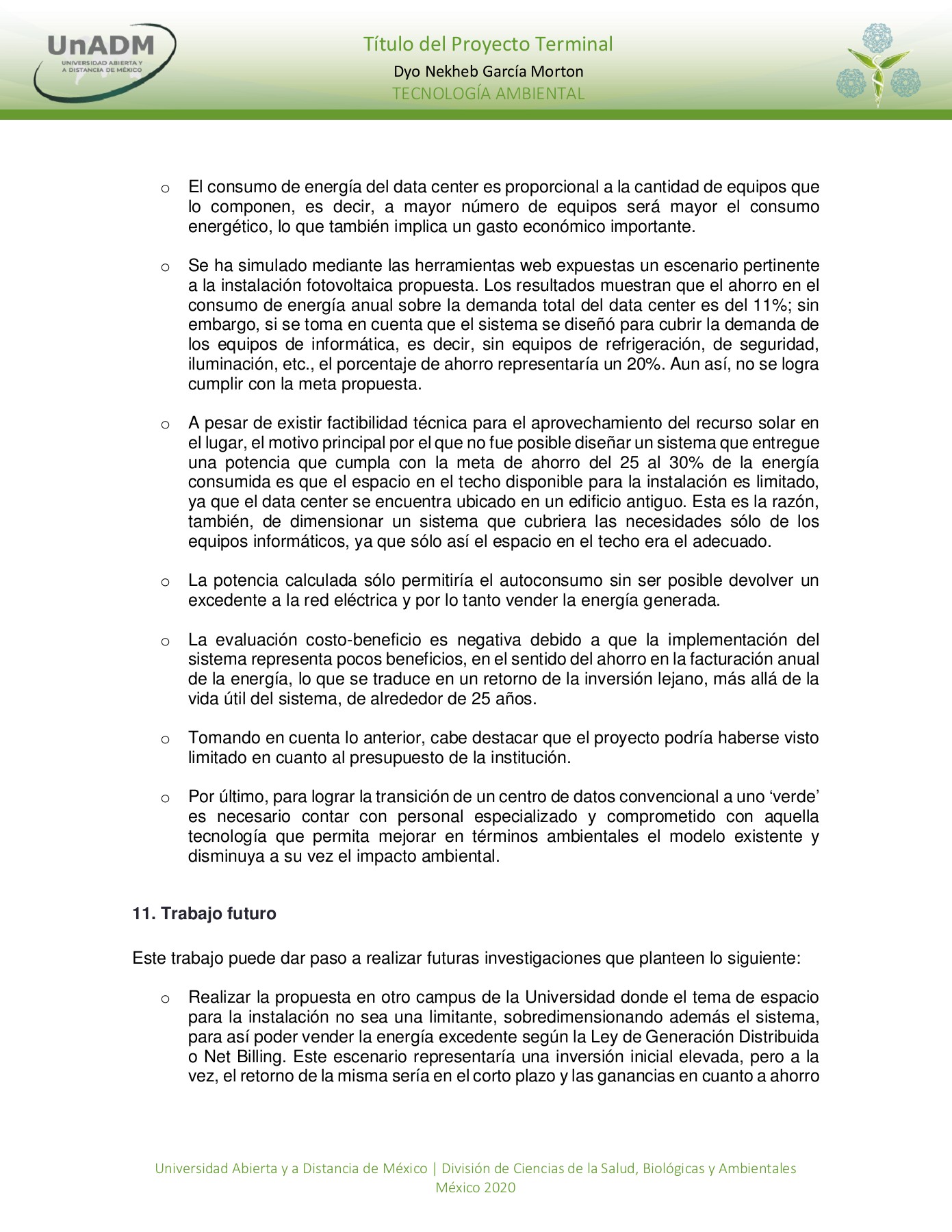 Uso de energía solar Fotovoltaica como propuesta para reducir el consumo eléctrico de un Data ...