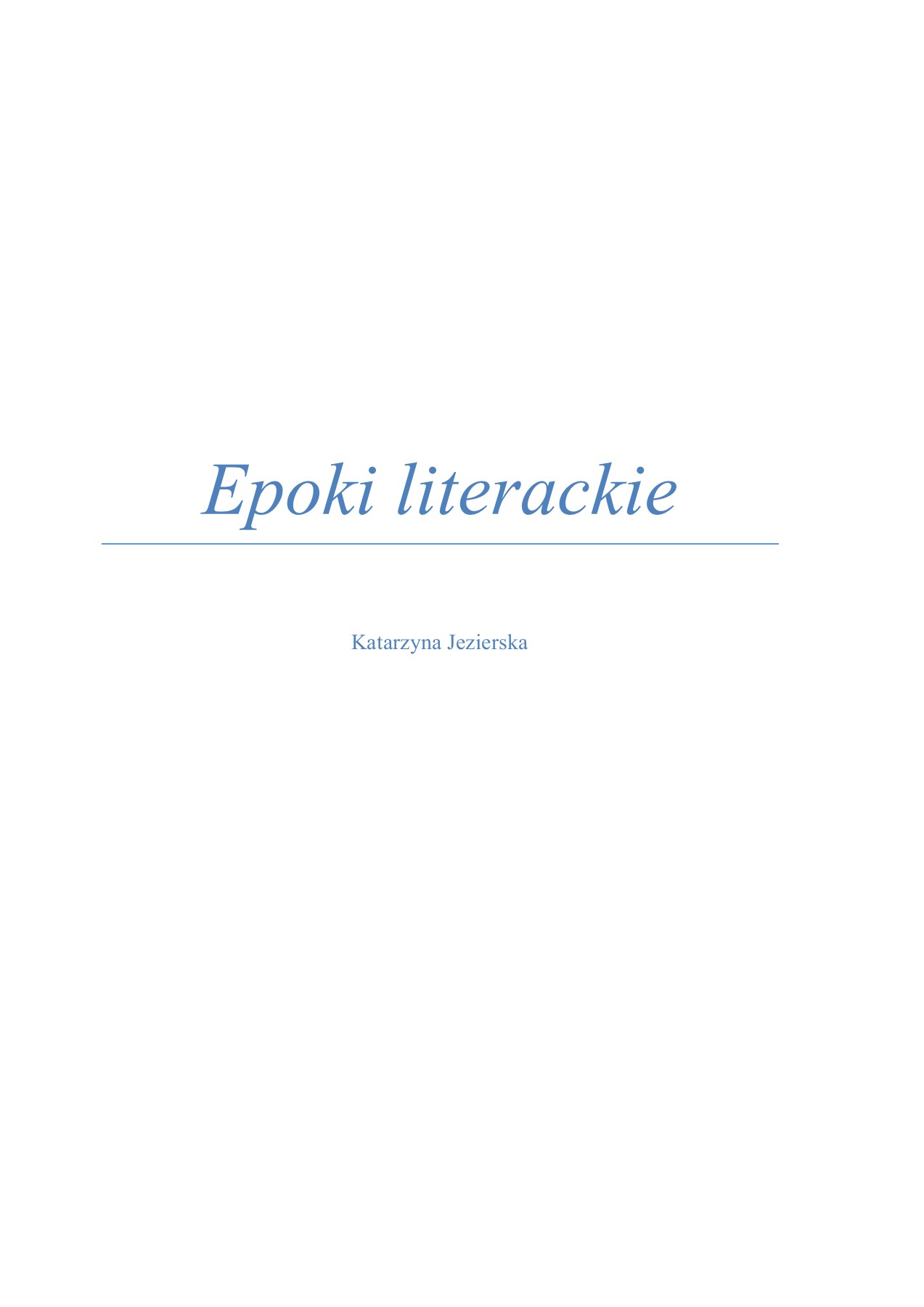 Epoki literackie - k.kasowska - Strony 1 - 8 | Przerzucanie PDF Online | PubHTML5