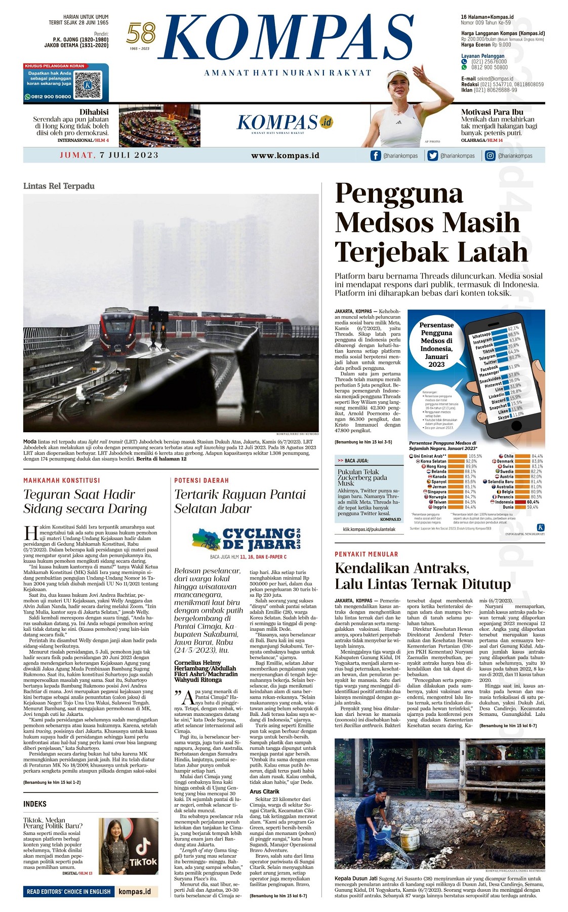 Kompas 7 Juli 2023 - Digital Library - Page 1 - 20 | Flip PDF Online | PubHTML5