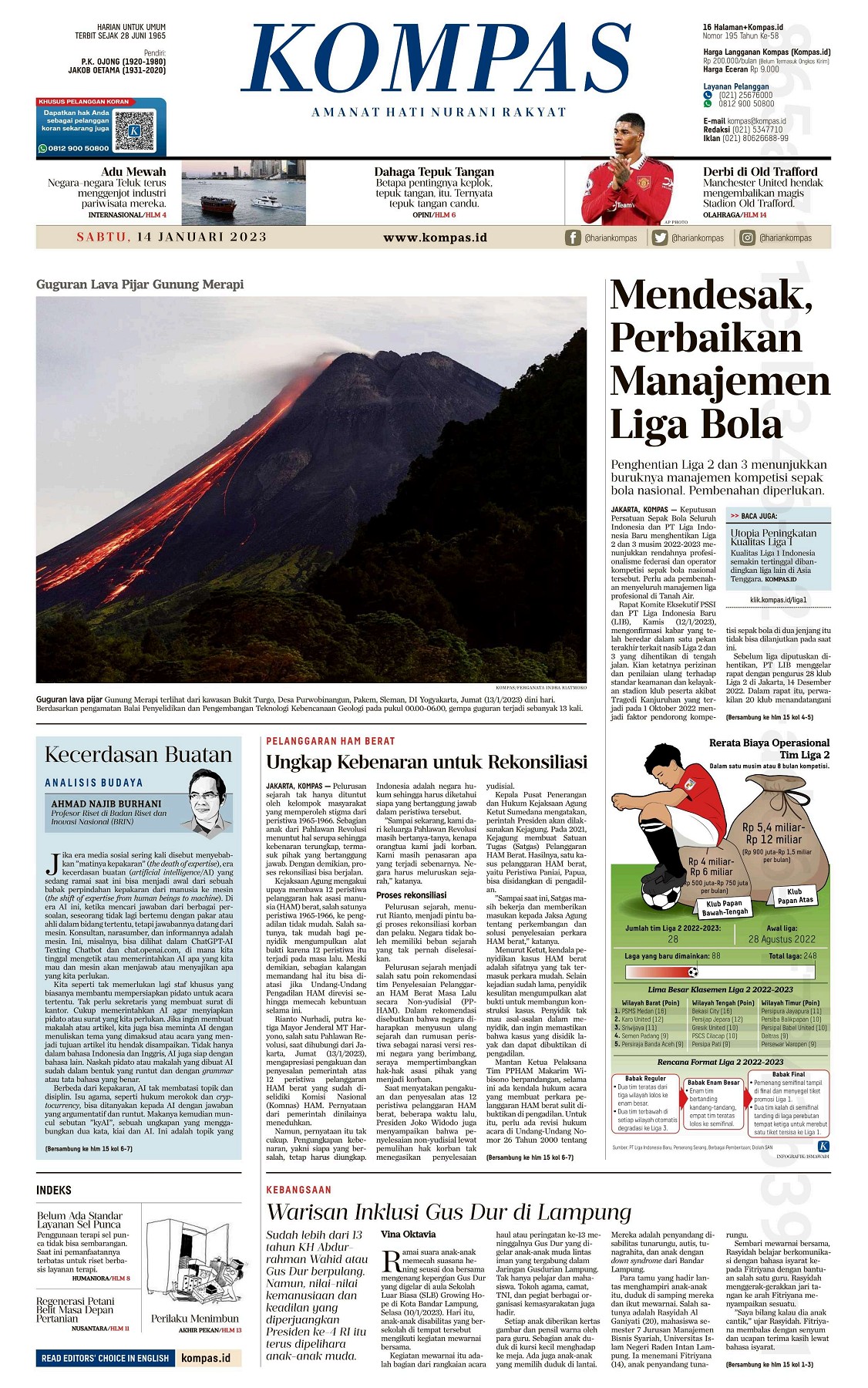 Kompas 14 Januari 2023 - Digital Library - Halaman 1 - 20 | PDF Online | PubHTML5