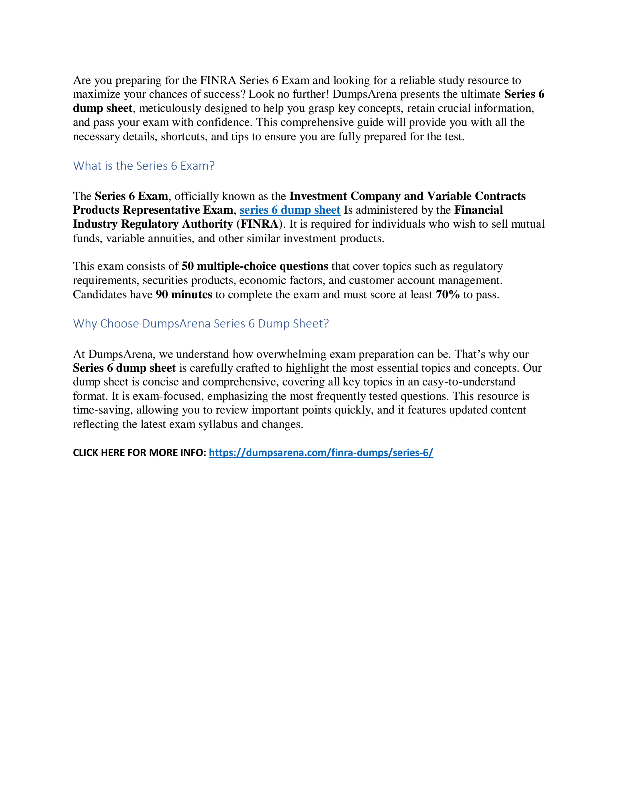 Smart Study Guide DumpsArena Series 6 Dump Sheet PDF - Jesse Keith ...