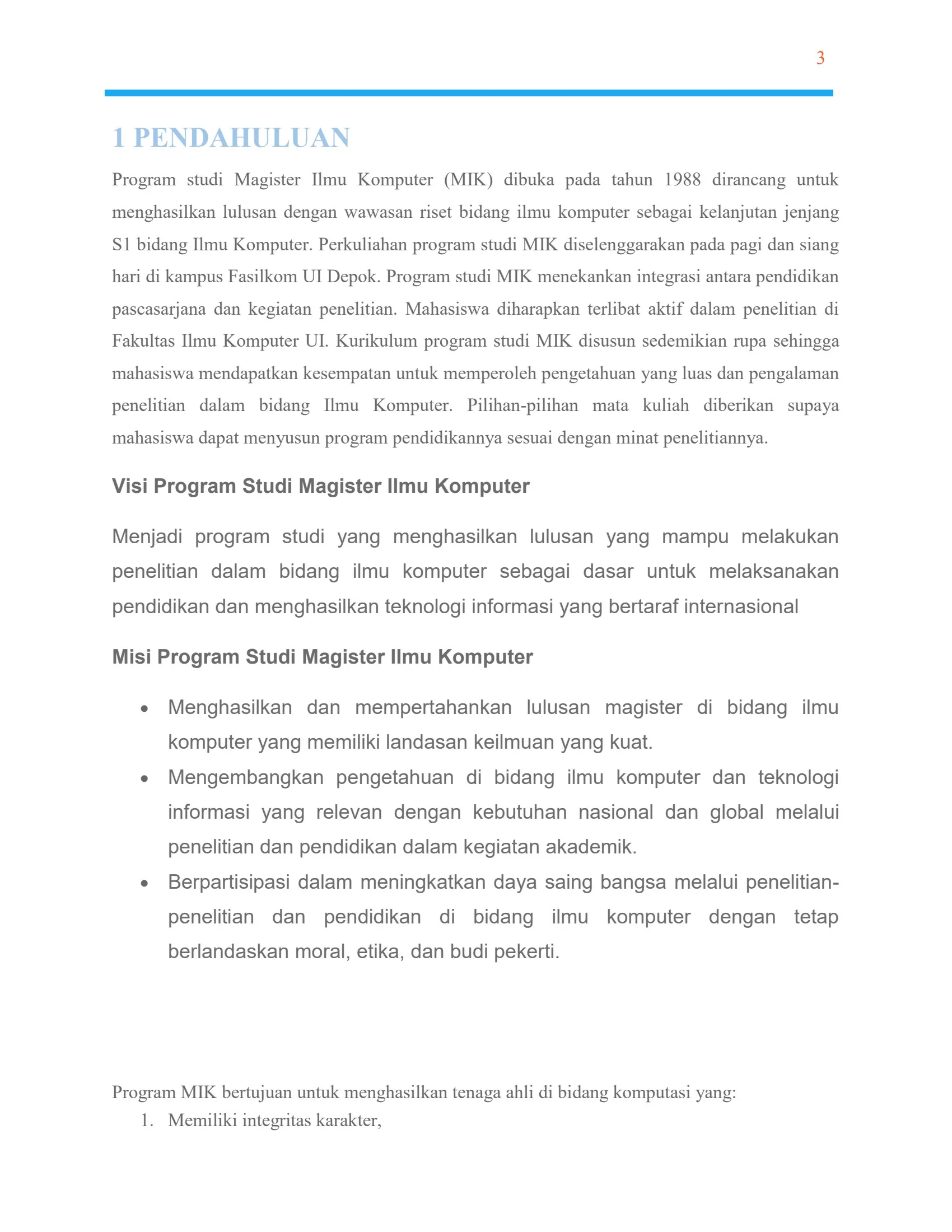 Buku Panduan Program Studi Magister Ilmu Komputer Universitas Indonesia-2022 Kurikulum 2020 ...