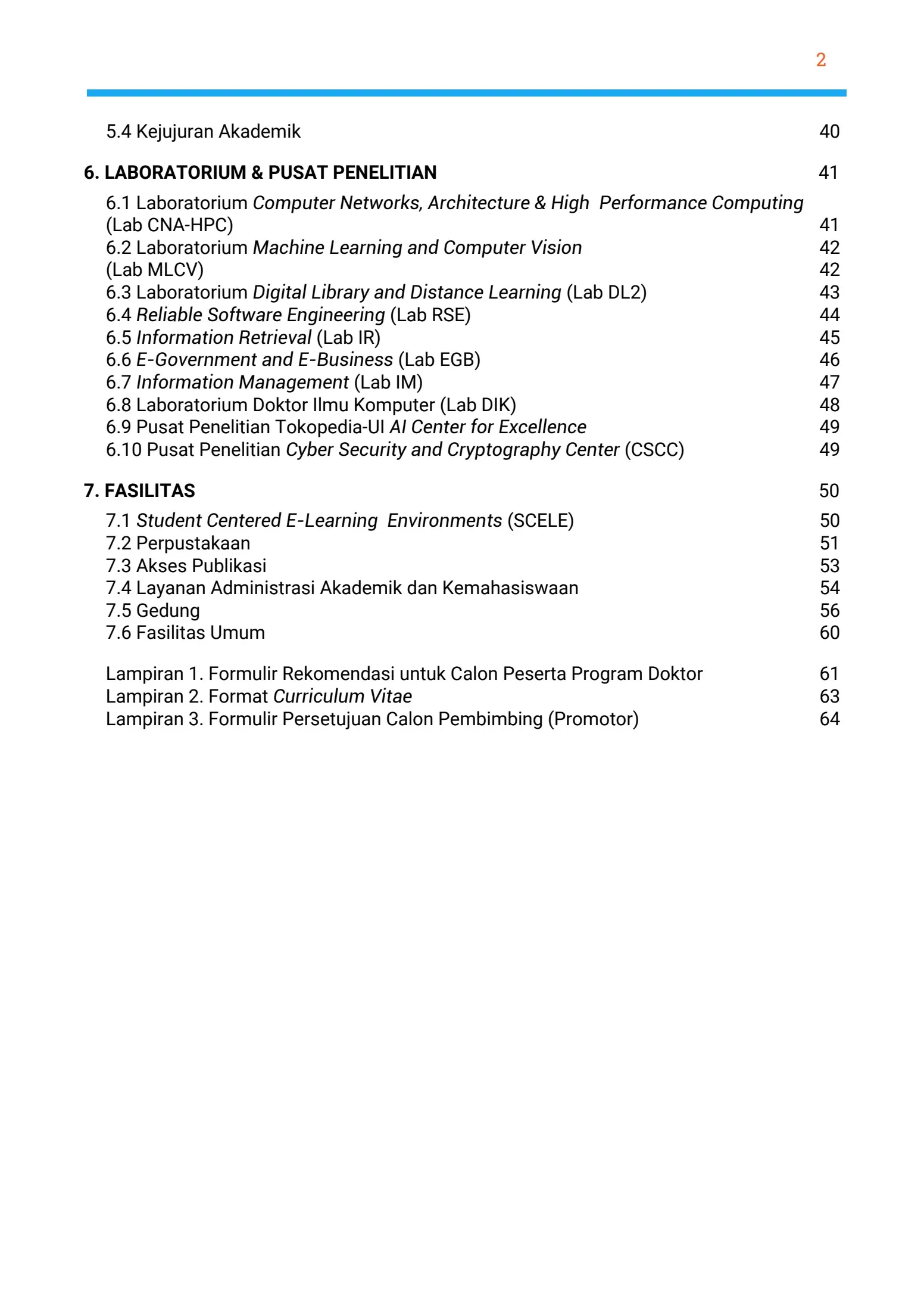 Buku Panduan Program Studi Doktor Ilmu Komputer Universitas Indonesia-2022 - Sendi Lokawati ...
