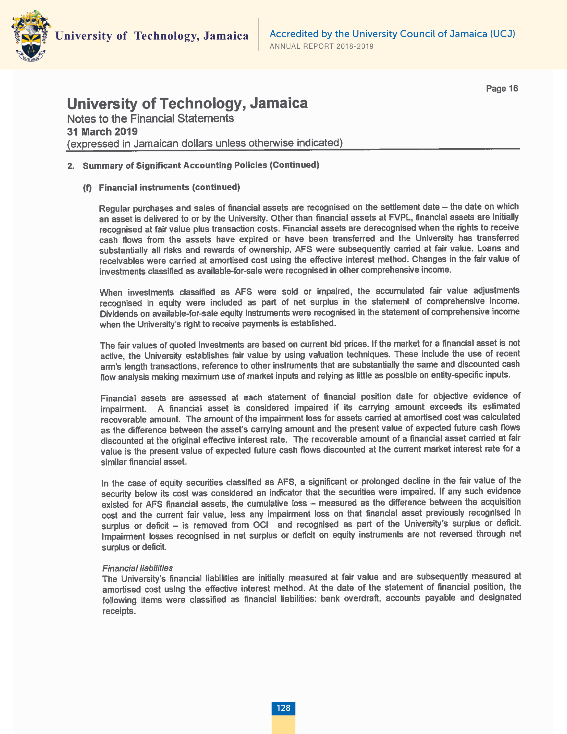 UTech Annual Report 2017-18 - peartreeXpress - Page 128 | Flip PDF Online | PubHTML5