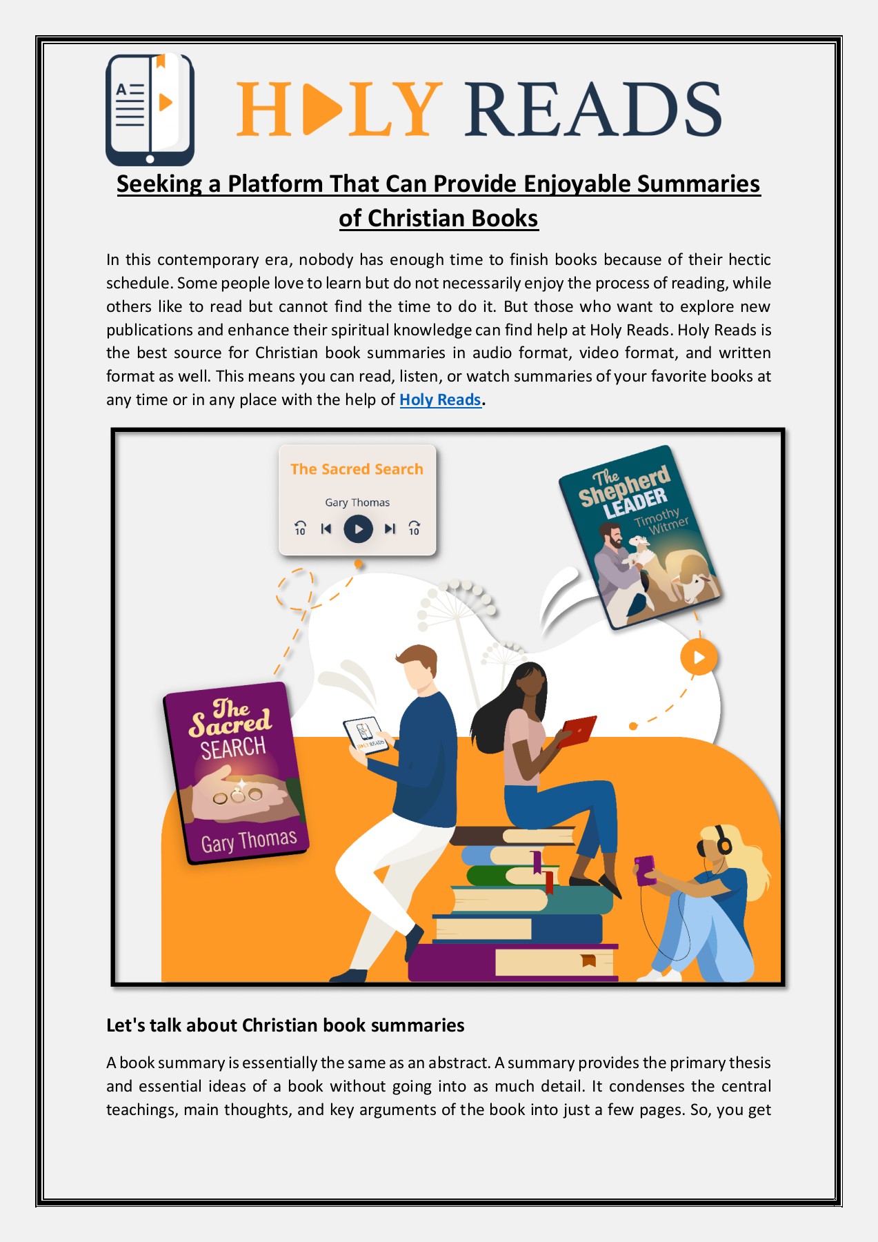 Holy Reads - Holy Reads - Page 1 - 2 | Flip PDF Online | PubHTML5