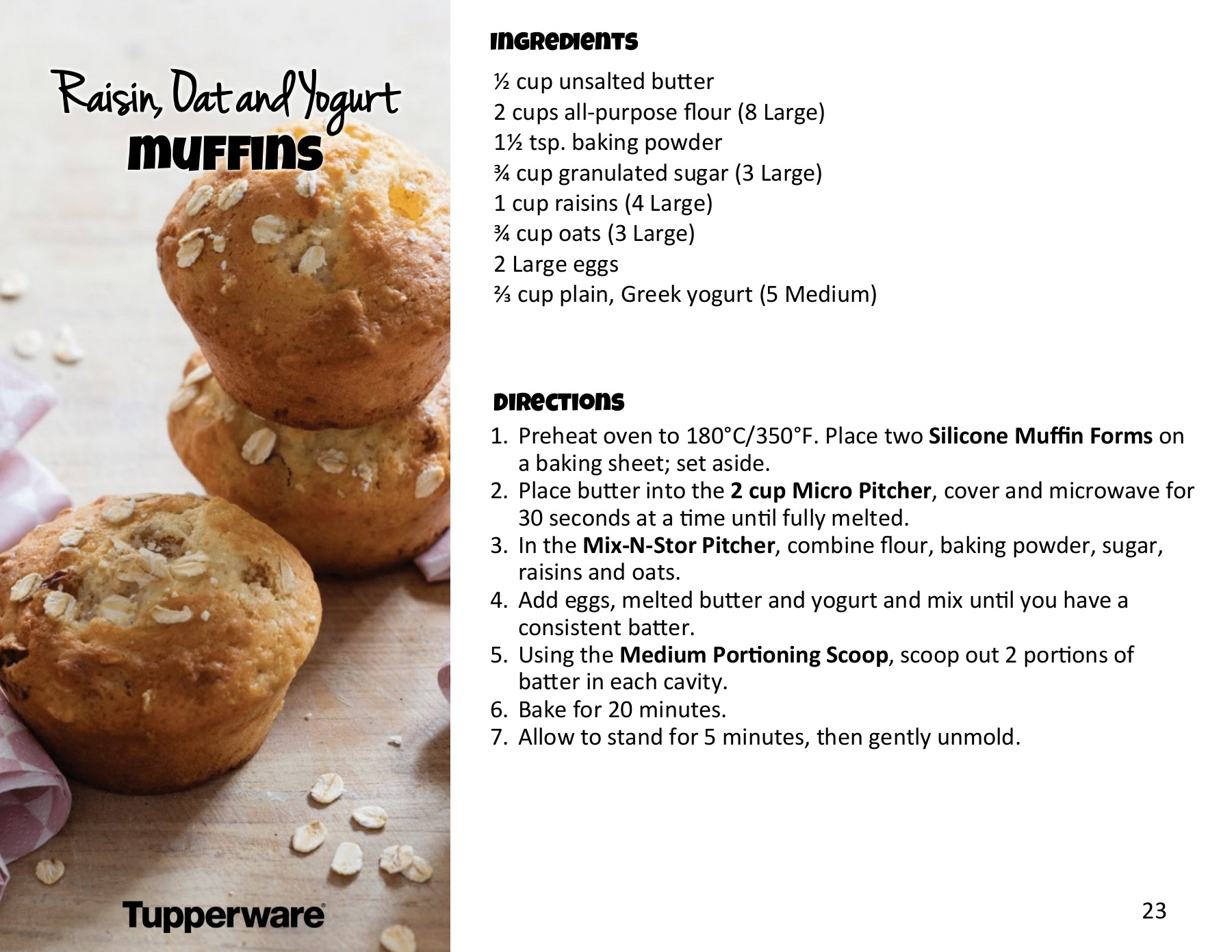 Tupperware Portioning Scoop Recipes - Mary's Tupperware Emporium - Page ...