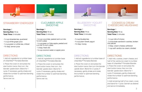 UrbanMax™ Portable Blender offer Recipe Booklet - Mary's Tupperware ...