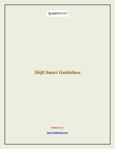 Shift Smart Guidelines - saifulkhan82527 - Page 1 - 3 | Flip PDF Online ...