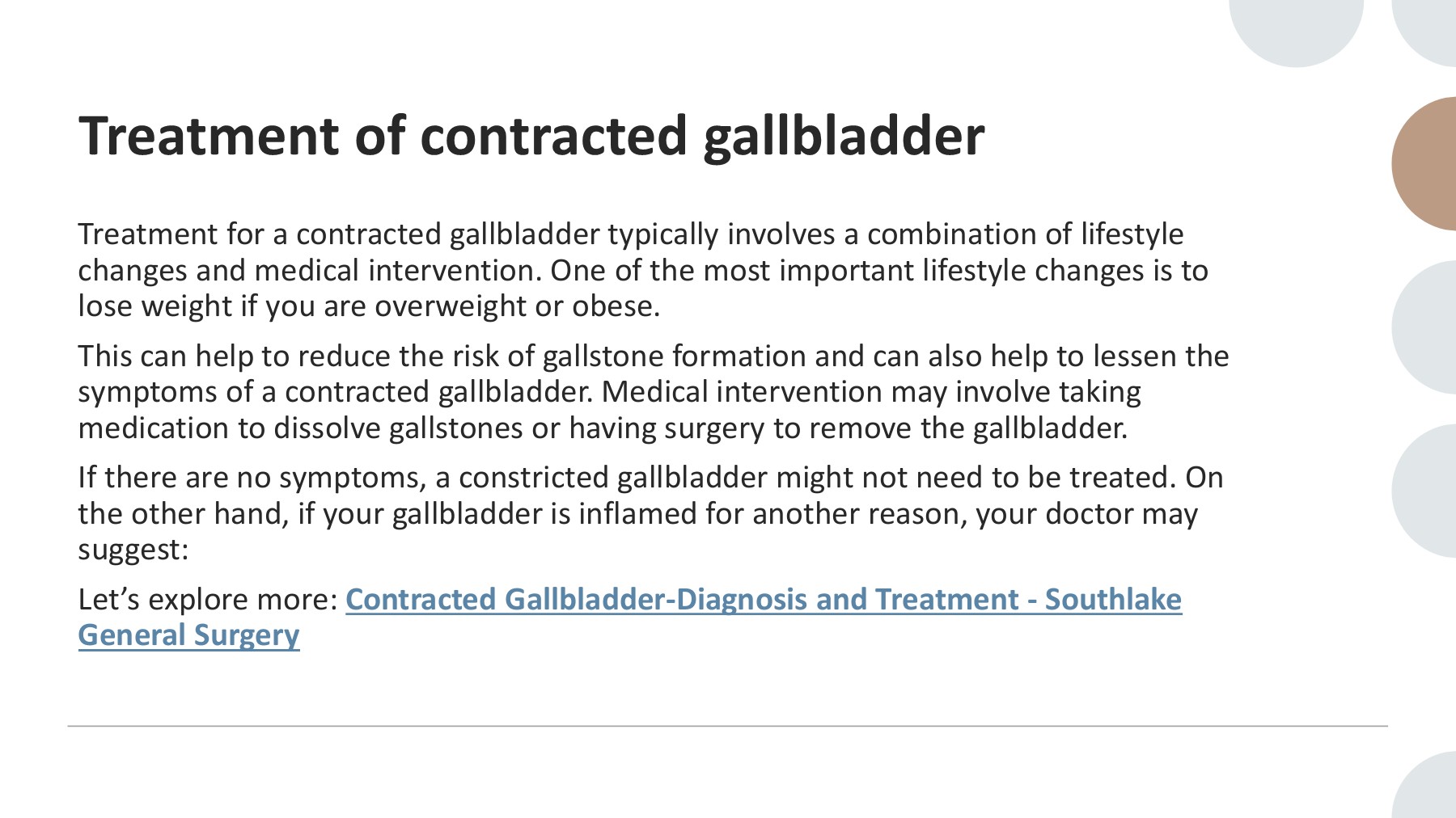 Contracted Gallbladder-Diagnosis and Treatment - Southlake General ...