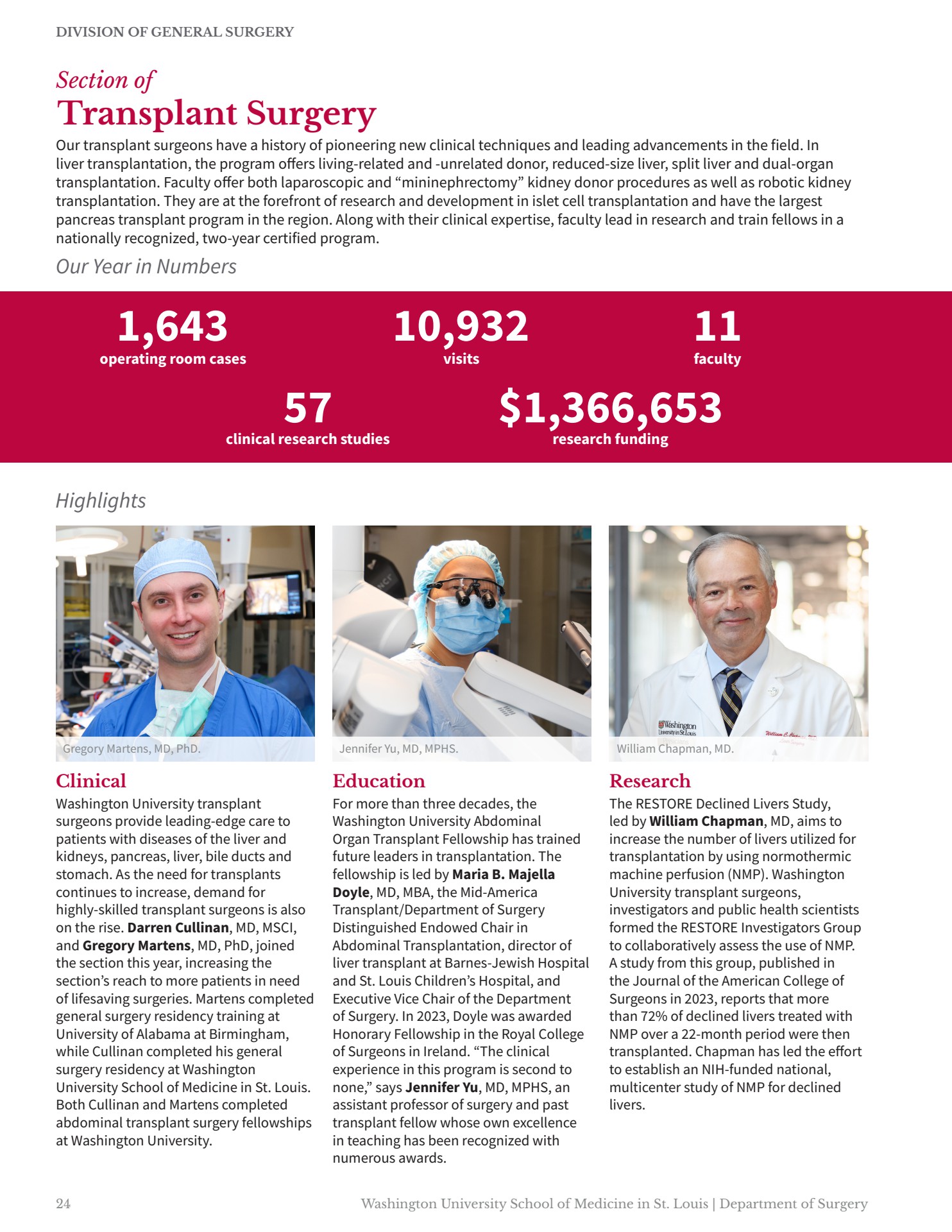 Department of Surgery Annual Report 2023 - Washington University ...