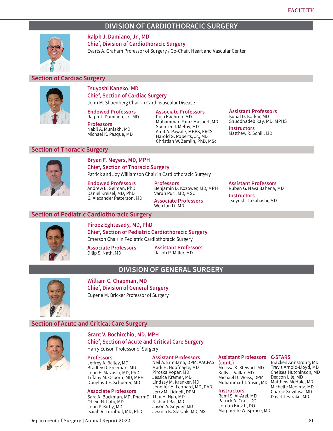 DoS Annual Report 2022 - Washington University - Department of Surgery ...