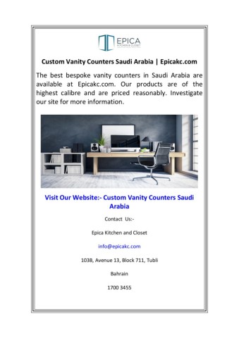 Custom Vanity Counters Saudi Arabia Epicakc.com
