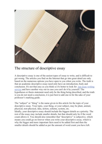 The structure of descriptive essay - David Carlson - Page 1 - 3 | Flip ...