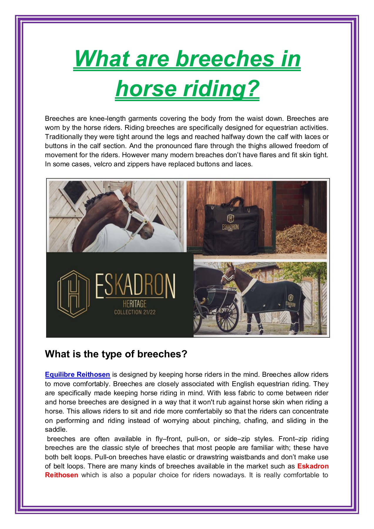 What are breeches in horse riding - Scholz Kevinab - Page 1 - 4 | Flip ...