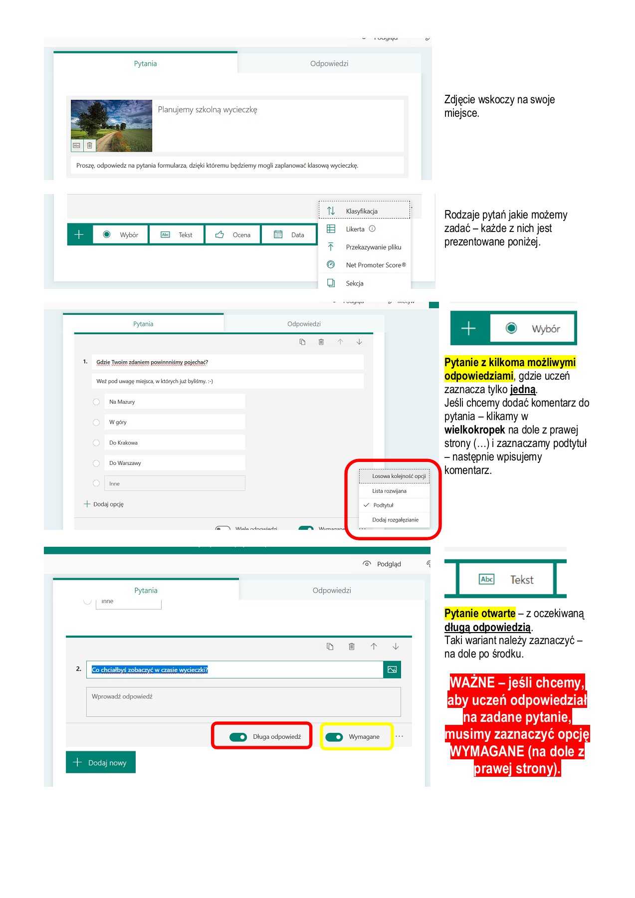 SZKOLENIE NAUCZYCIELI - Jak i do czego używać formularzy FORMS ...