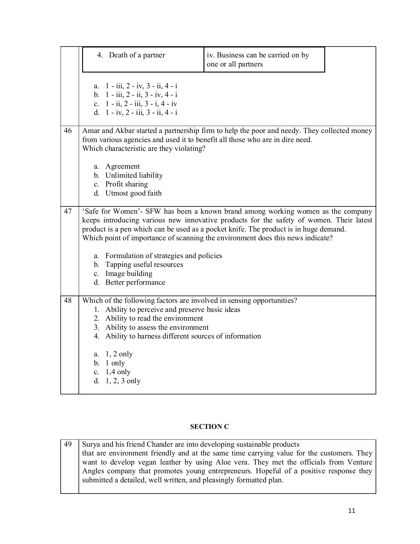 Entrepreneurship CBSE Sample Papers 2021-22 Class 12 - Full Marks Pvt ...