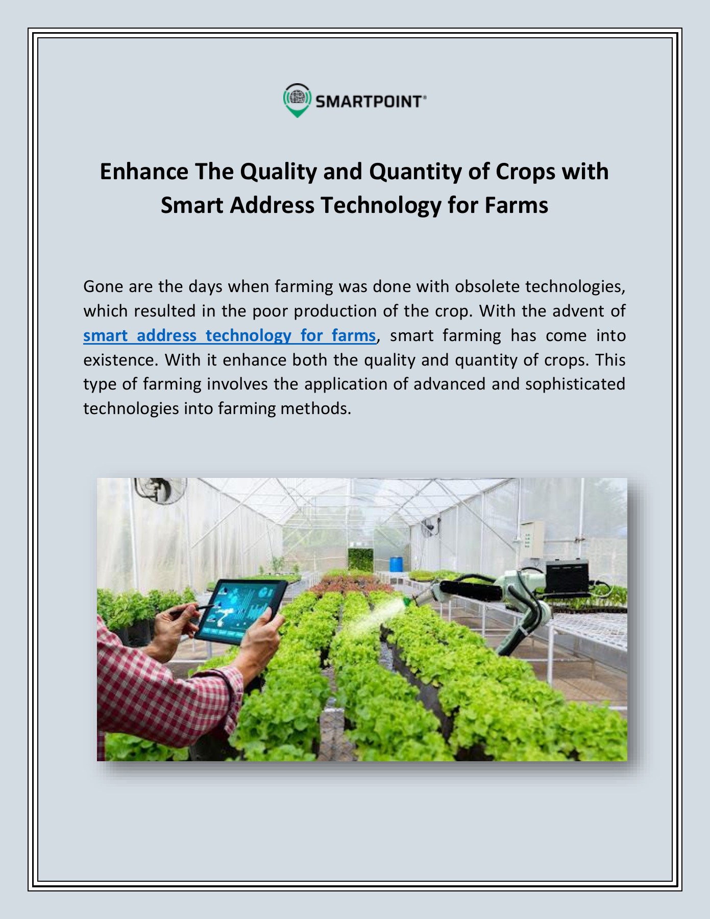 Smart Address Technology for Farms In USA | SMARTPOINT - SmartPoint ...