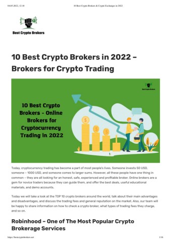10 Best Crypto Brokers & Crypto Exchanges in 2022