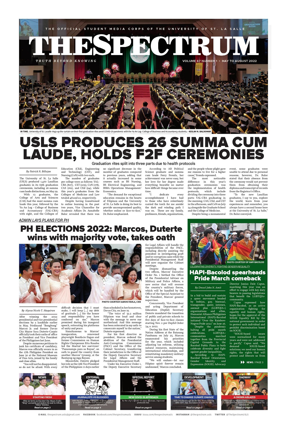 Spectrum Newspaper 2022 - The Spectrum USLS - Page 1 - 16 | Flip PDF ...