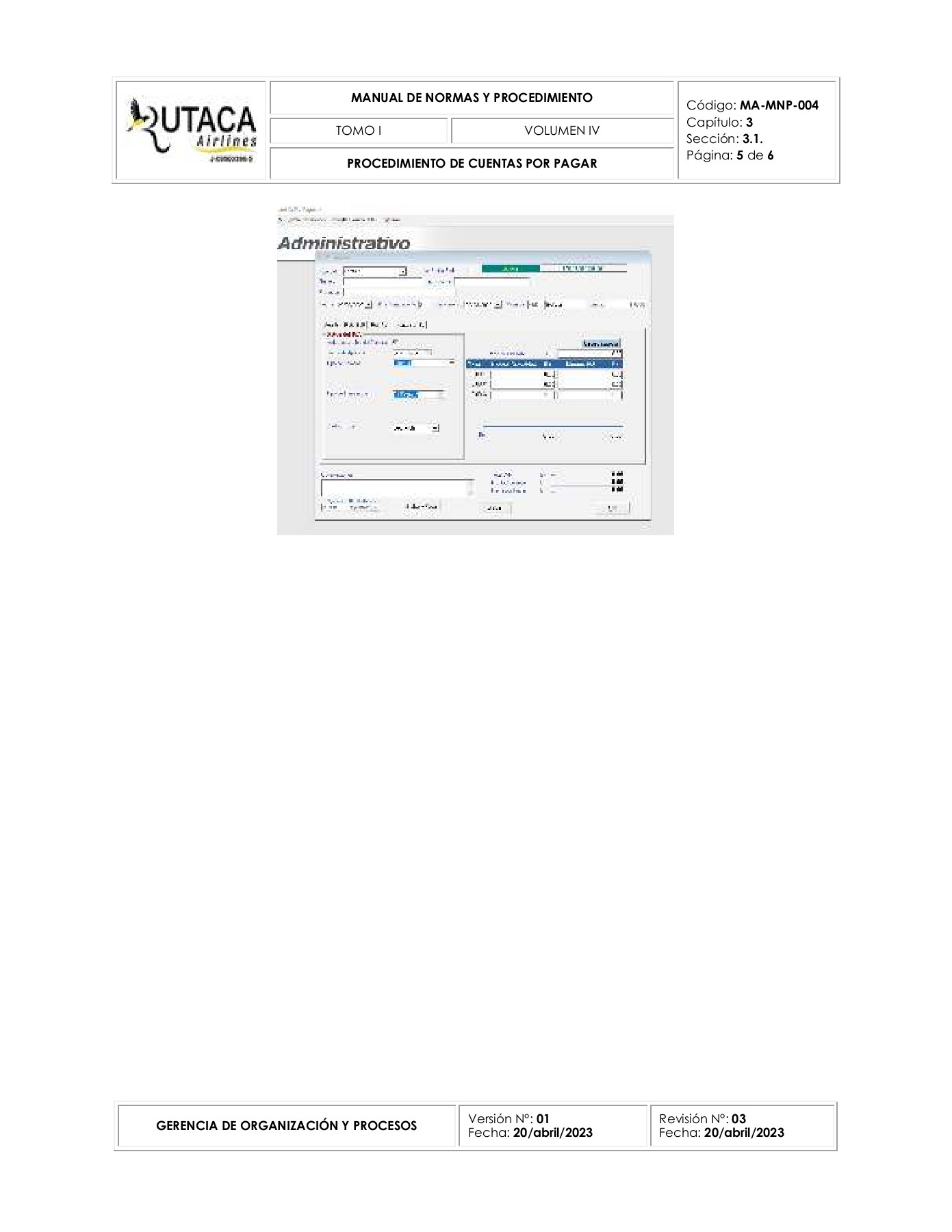4.- MANUAL DE NORMAS Y PROCEDIMIENTOS REV. 03 2023 - María Peraza ...