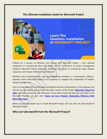 The Ultimate Installation Guide for Microsoft Project