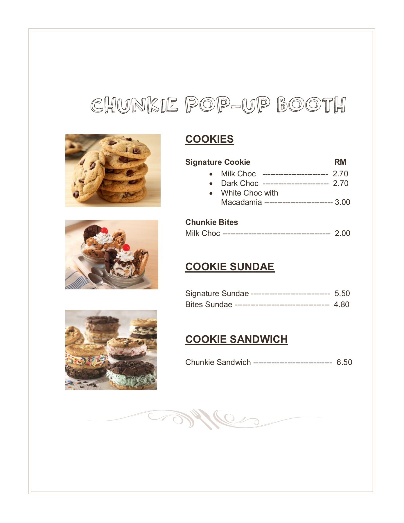 Menu - chunkiecookies - Page 1 - 4 | Flip PDF Online | PubHTML5