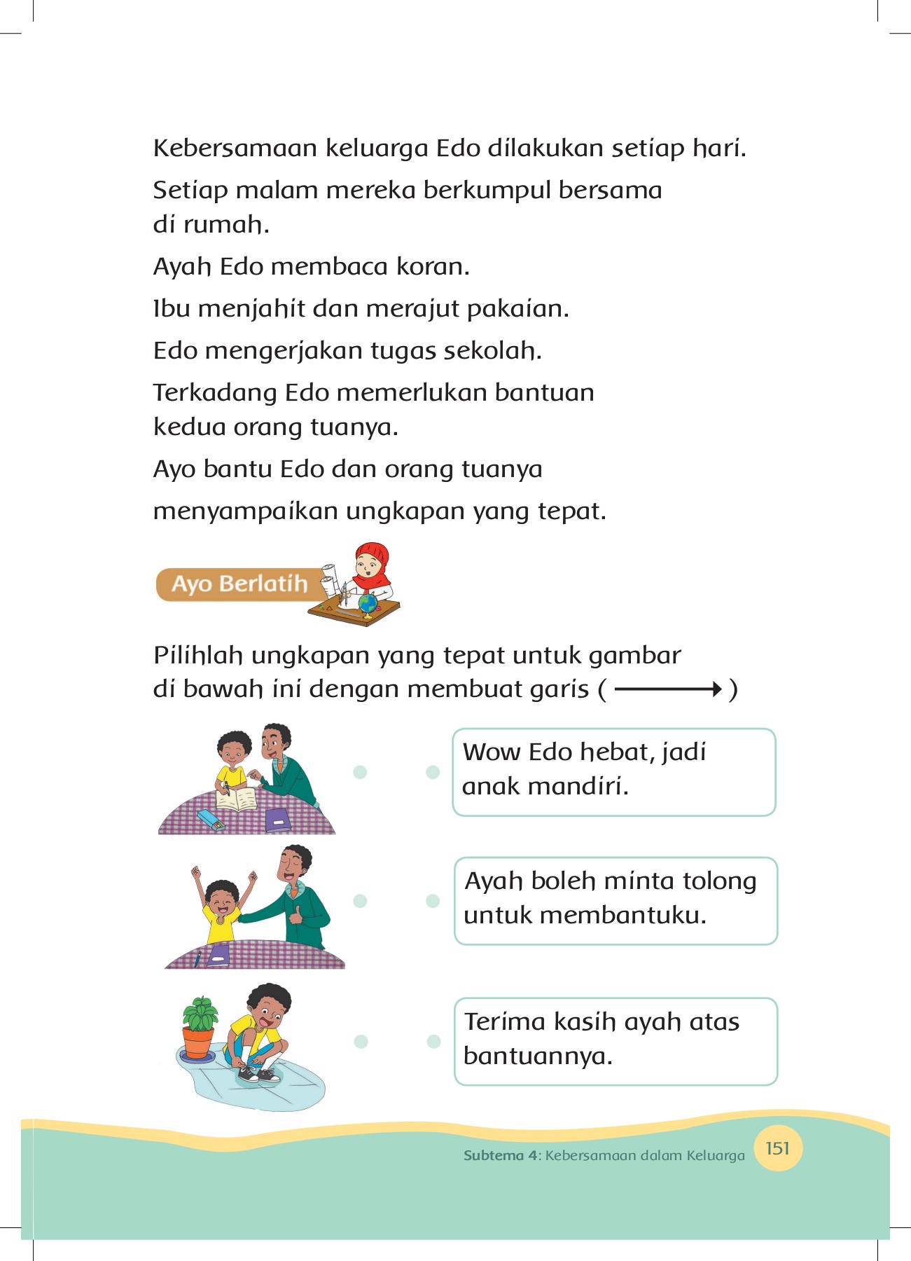 Kelas I Buku Tema 4 BS - Yuni Wianti - Halaman 157 | PDF Online | PubHTML5