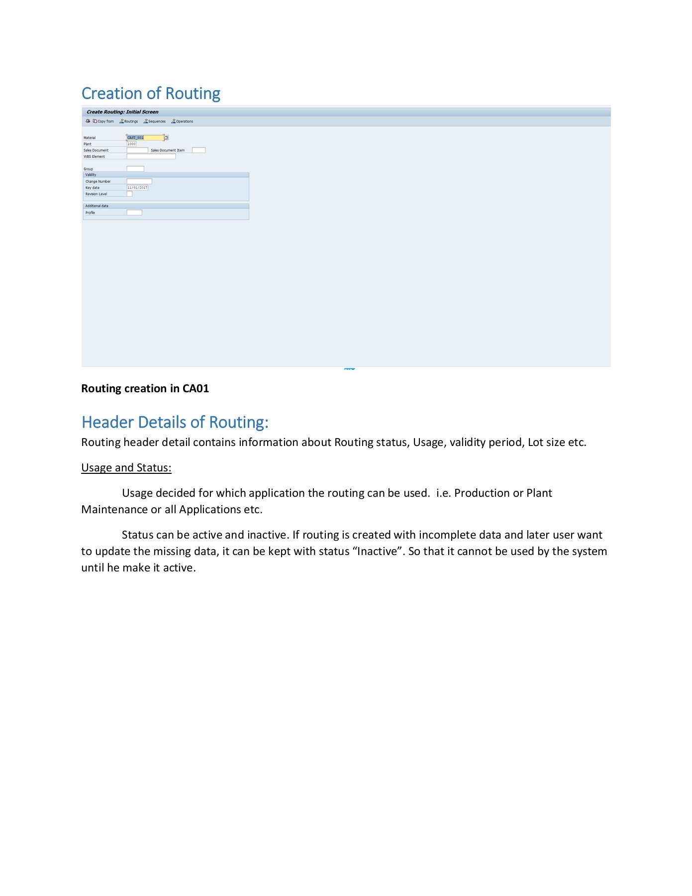 SAP PP Routing3 - PP Master Data - Page 6 | Flip PDF Online | PubHTML5