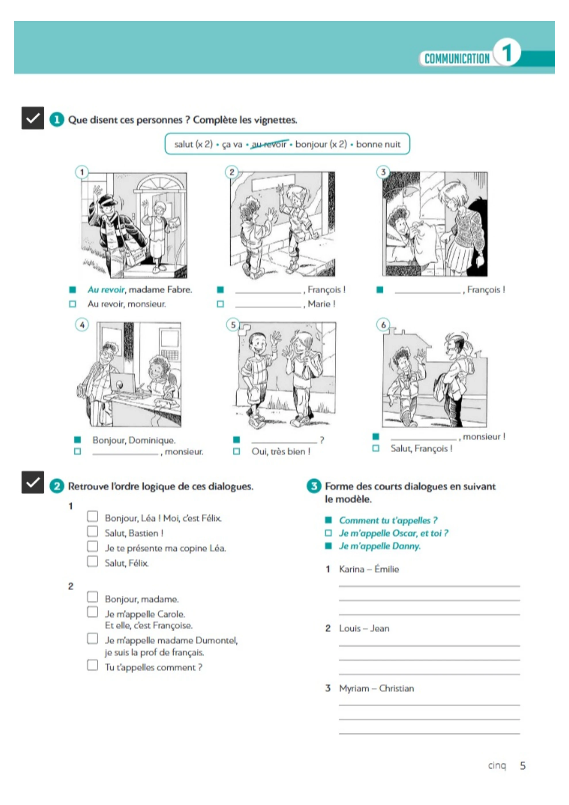 Action FLE A1 Cahier d’activités 1 - EUROLIBRA - Page 7 | Flip PDF ...