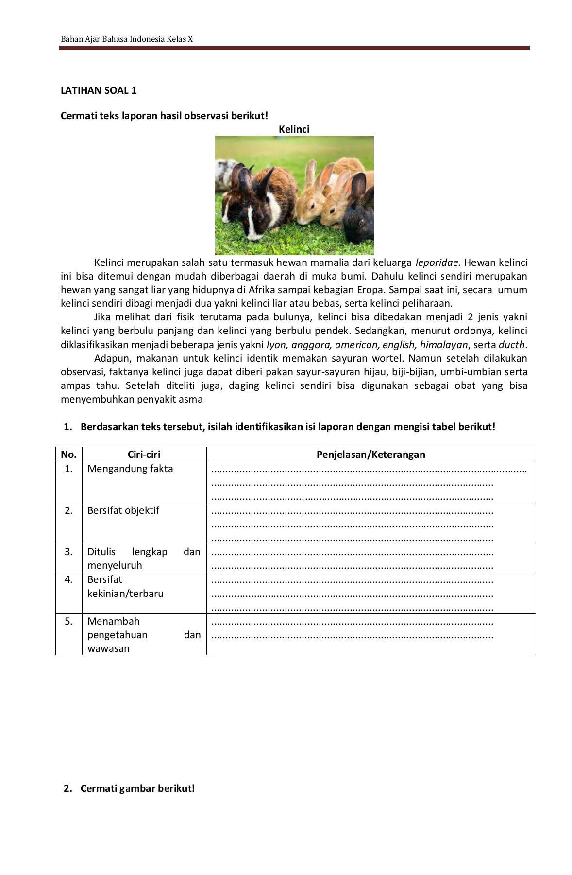 Bahan Ajar Bahasa Indonesia Kelas X - anik irmawanti - Halaman 18 | PDF Online | PubHTML5