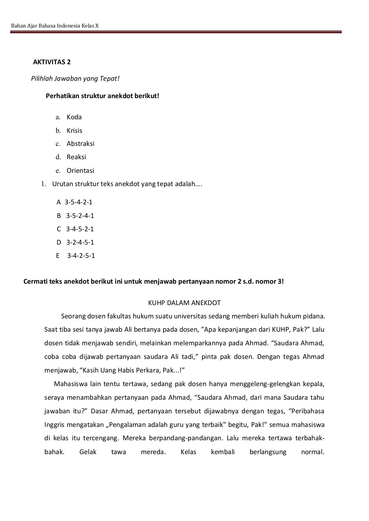 Bahan Ajar Bahasa Indonesia Kelas X - anik irmawanti - Halaman 34 | PDF Online | PubHTML5